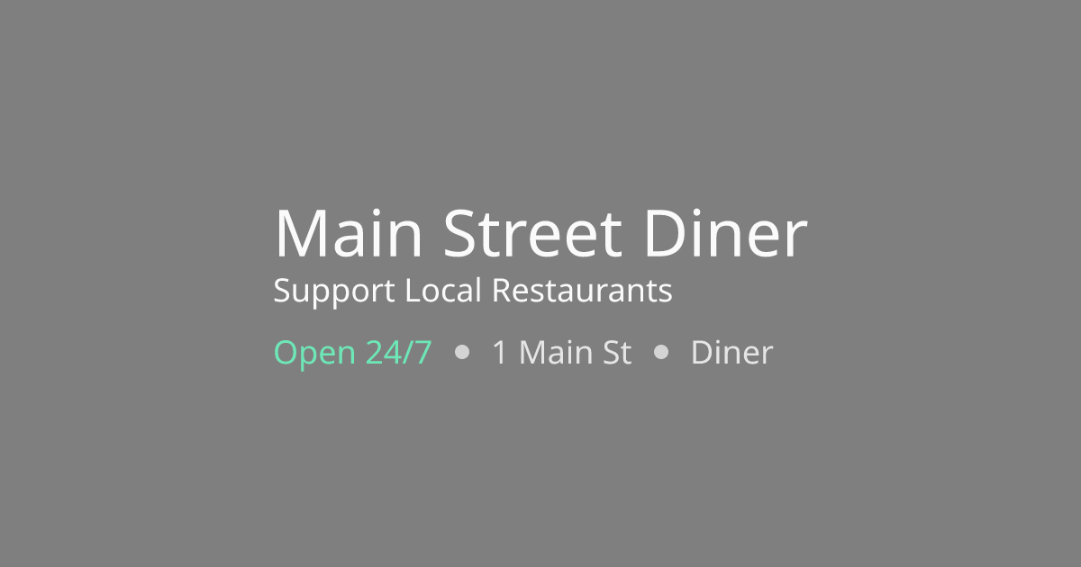 Menu Main Street Diner | Best Breakfast in Newark, DE